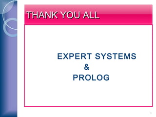 Expert Systems & Prolog | PPT