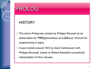 Expert Systems & Prolog | PPT