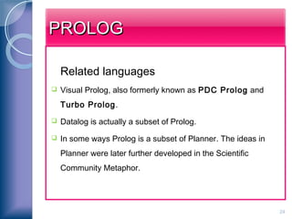 Expert Systems & Prolog | PPT
