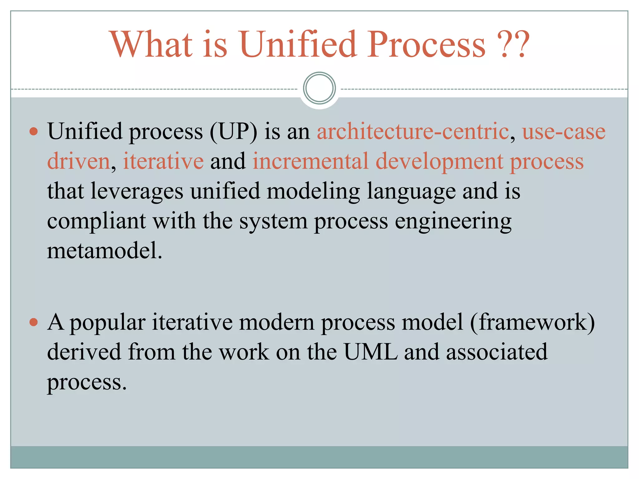 Unified process,agile process,process assesment ppt | PPTX