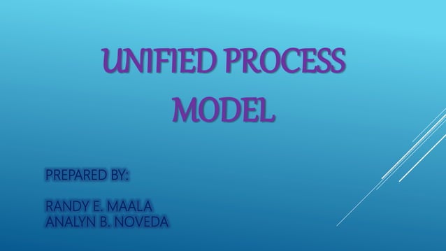 Unified process model | PPTX | Computer Software and Applications | Computing