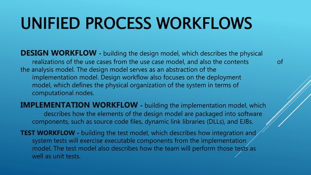 Unified process model | PPTX | Computer Software and Applications | Computing