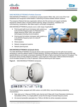 unified ran transport solution cisco-siae microelettronica ...