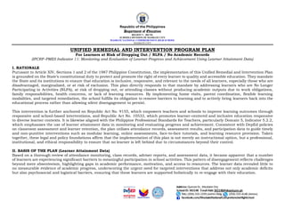 UNIFIED REMEDIAL AND INTERVENTION PLAN - Indicator 11 - SUPER FINAL ...