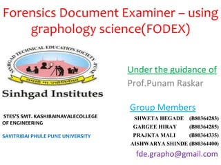 forensic document examiner using graphology science | PPT