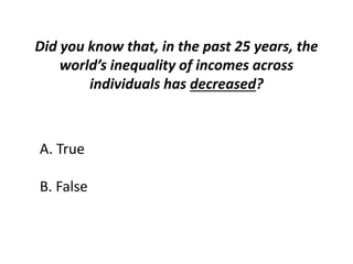 Inequality, Redistribution and Conflict | PPTX