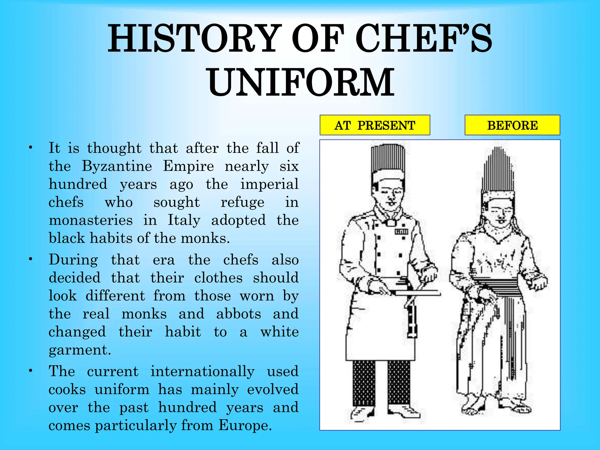 Profissional dress code (chef uniform).pptx