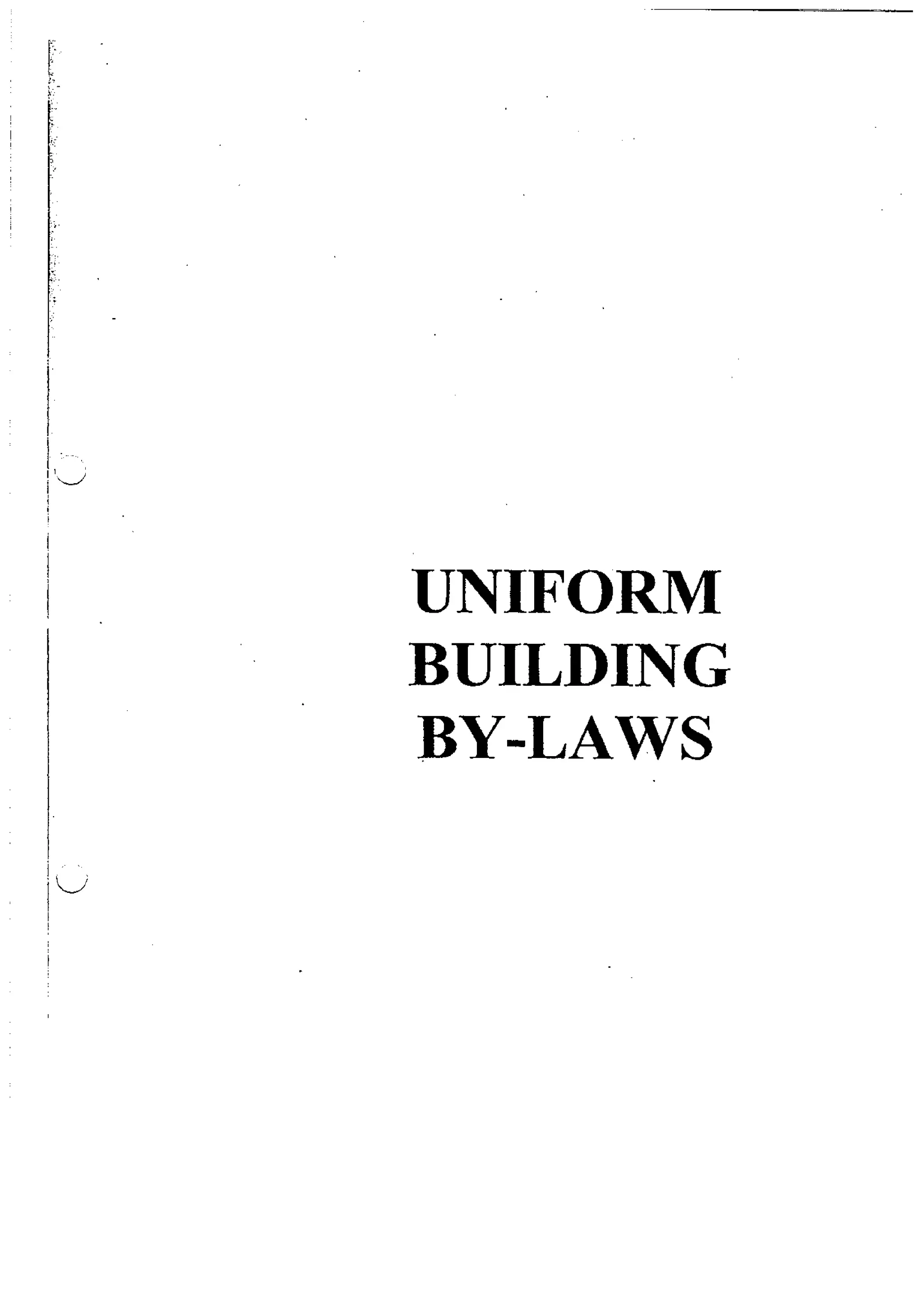 Uniform Building By Law | PDF