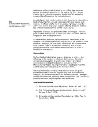 Uniform Load Scheduling | PDF