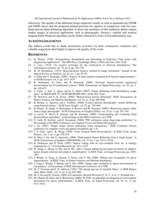 Uniform and non uniform single image deblurring based on sparse representation and adaptive ...