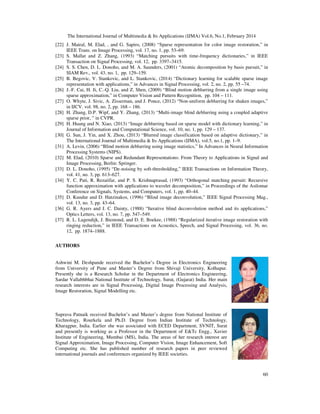 Uniform and non uniform single image deblurring based on sparse representation and adaptive ...