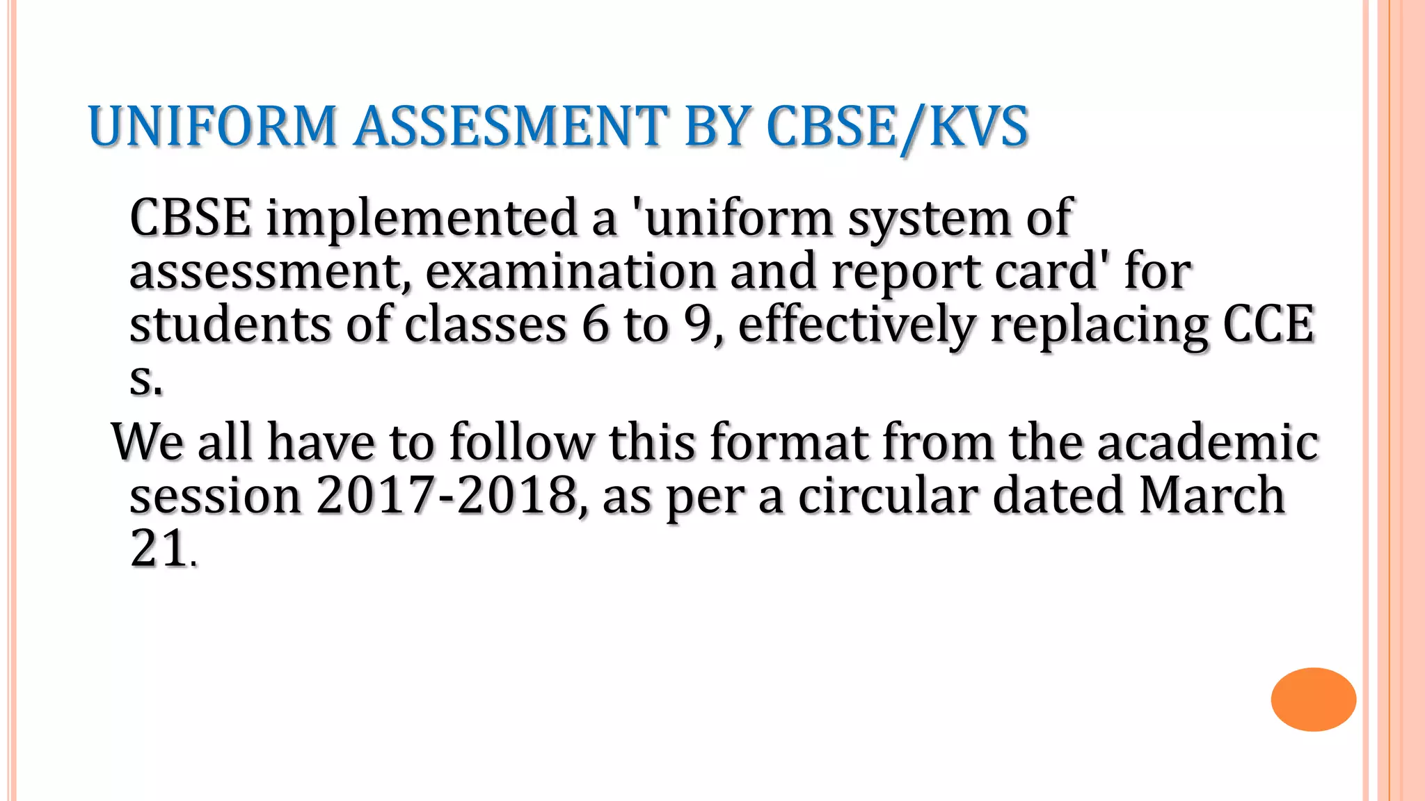 Uniform assessment2017 18 | PPT