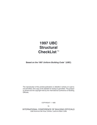 Seismic analysis & design of structures using UBC-97 | PDF