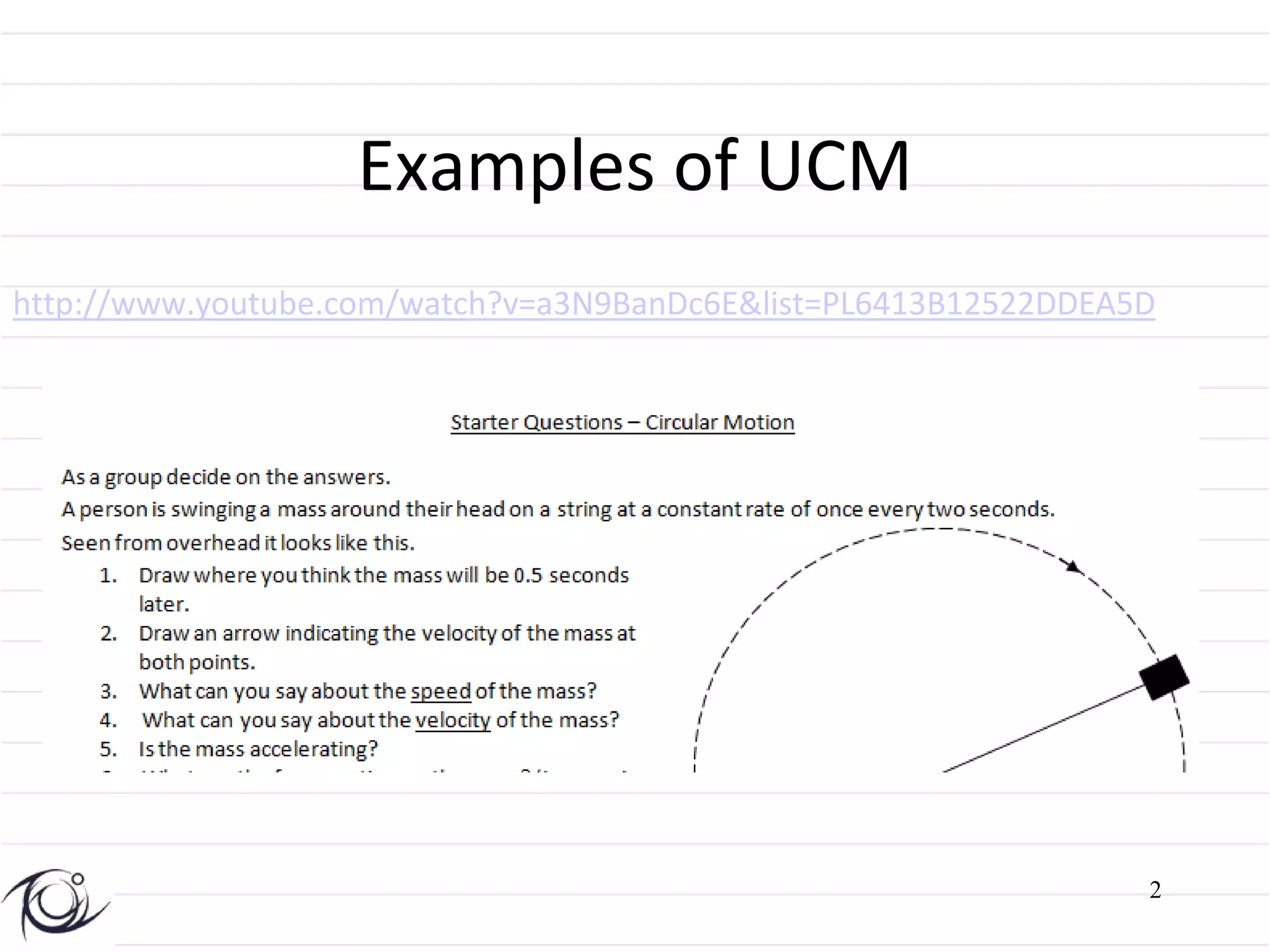 Uniform circular motion worked examples | PPTX | Physics | Science