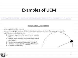 Uniform circular motion worked examples | PPT