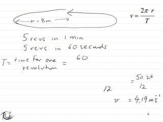 Uniform circular motion worked examples | PPT