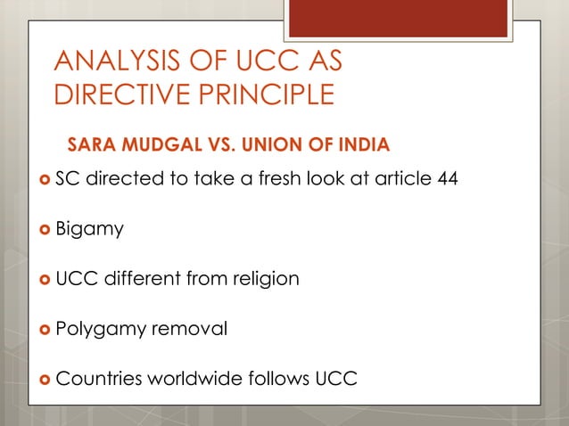 Uniform civil code | PPTX | Hinduism | Religion & Spirituality