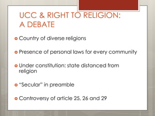 Uniform civil code | PPTX