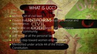 Uniform civil code | PPTX