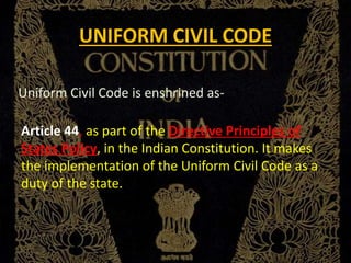 Uniform civil code law commision's observation | PPTX | Marriage and ...