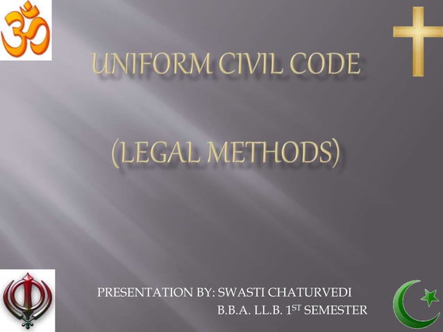 Uniform Civil Code ppt | PPTX | Marriage and Civil Unions | Family and ...