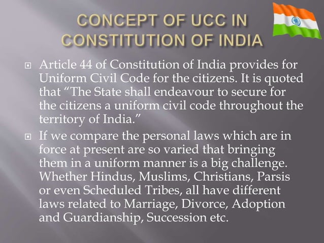 Uniform Civil Code ppt | PPTX | Marriage and Civil Unions | Family and ...