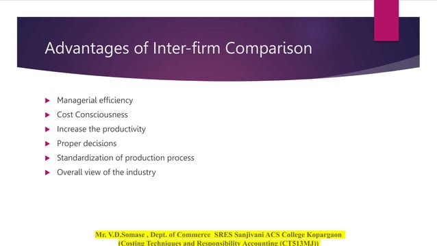 Uniform Costing And Inter-Firm Comparison.pptx | Business Accounting ...