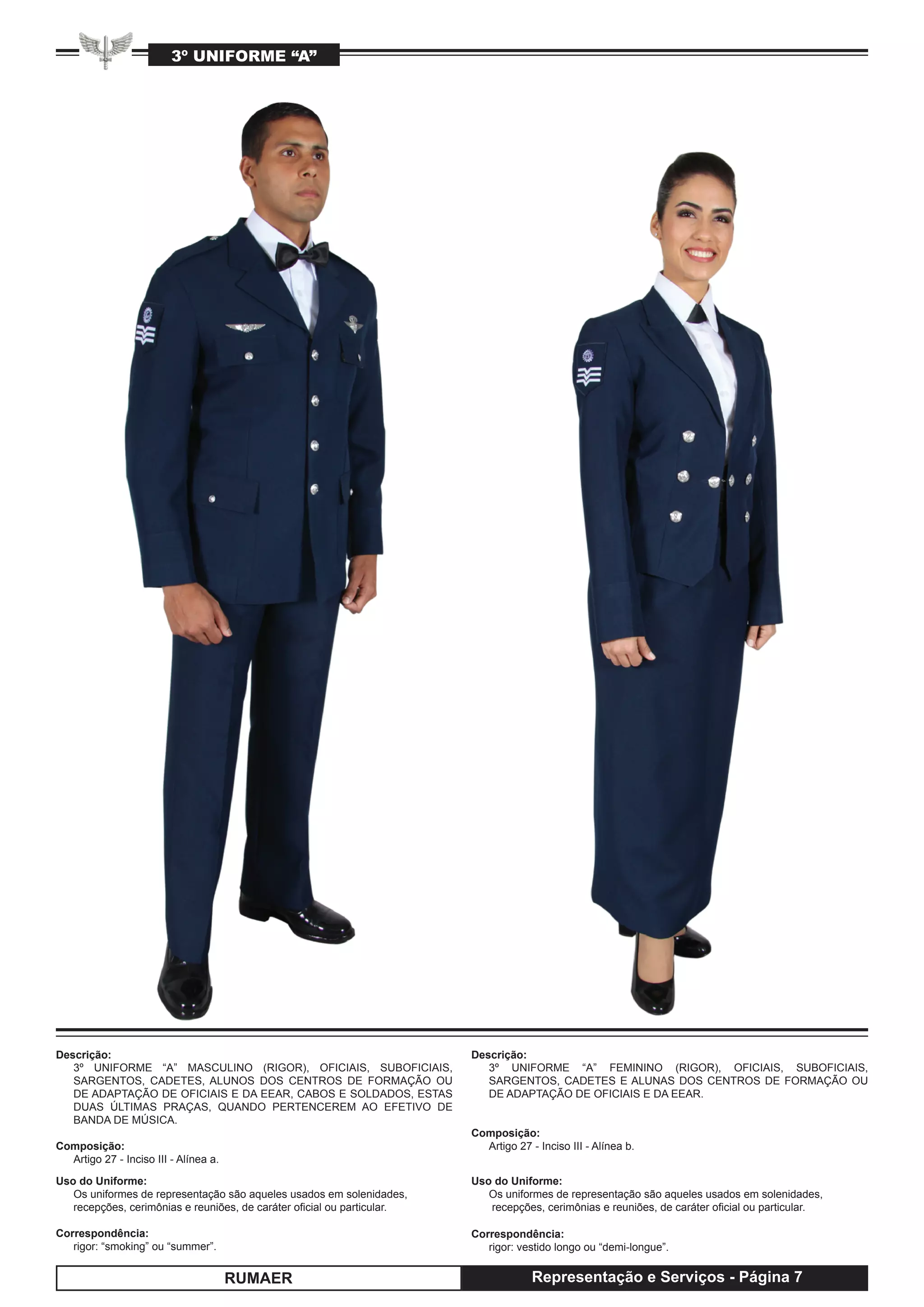 Uniforme de Representação e Serviços da Força Aérea Brasileira | PDF