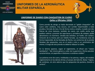 UNIFORMES DE LA AERONÁUTICA MILITAR ESPAÑOLA | PPT