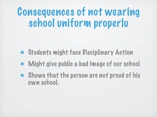 Uniform Etiquette | KEY