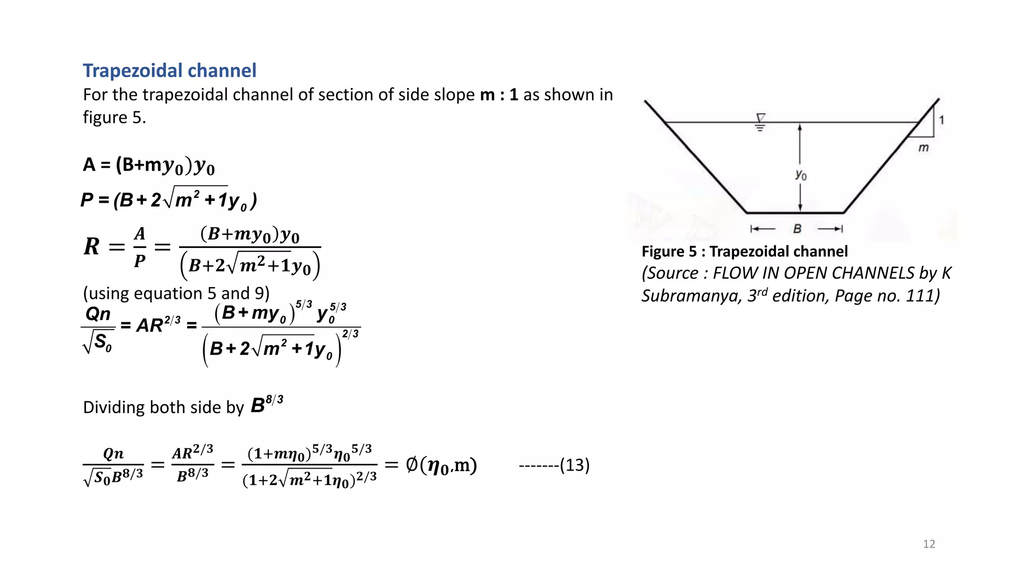 Uniform flow computations in open channel flow | PPTX