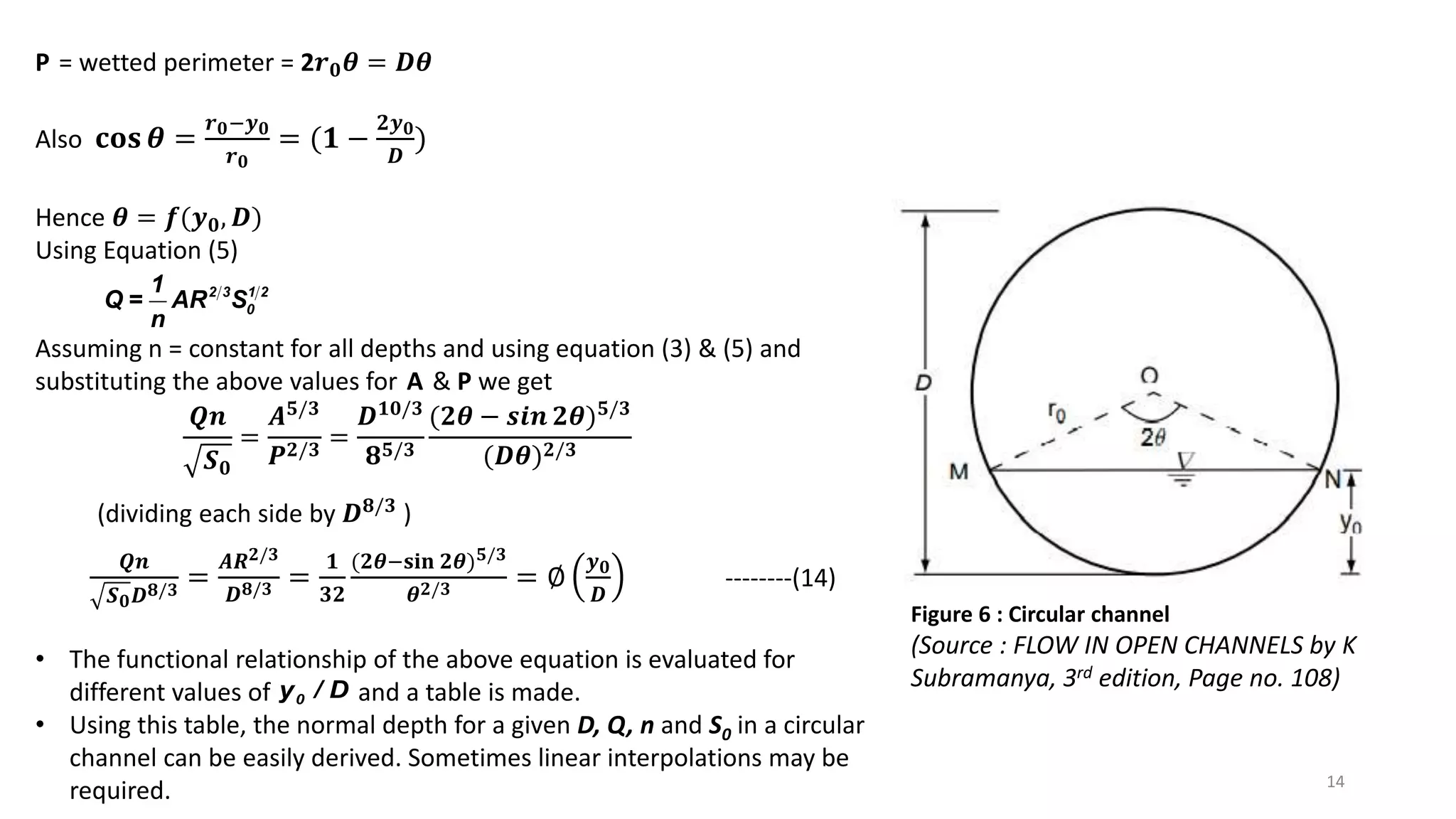 Uniform flow computations in open channel flow | PPTX