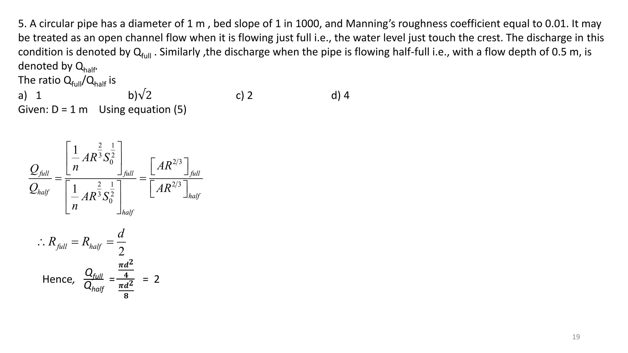Uniform flow computations in open channel flow | PPTX