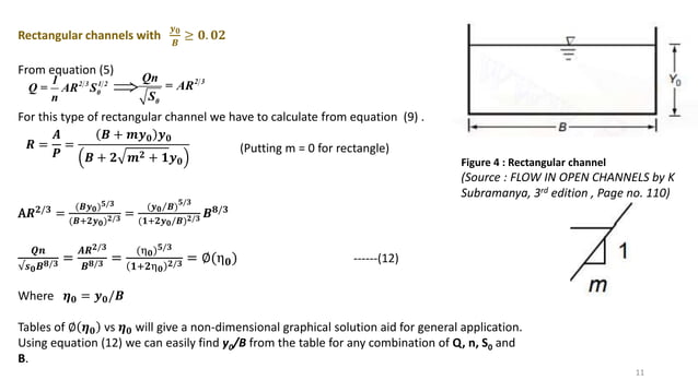 Uniform flow computations in open channel flow | PPTX