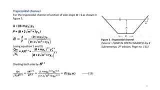 Uniform flow computations in open channel flow | PPTX