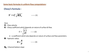 Uniform flow computations in open channel flow | PPTX