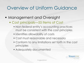 Uniform Grant Guidance: Preparing Your Organization for Compliance | PPT