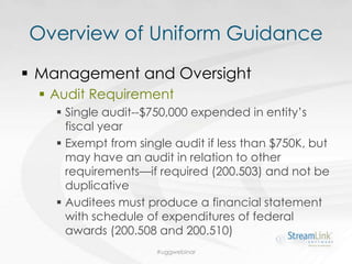 Uniform Grant Guidance: Preparing Your Organization for Compliance | PPT