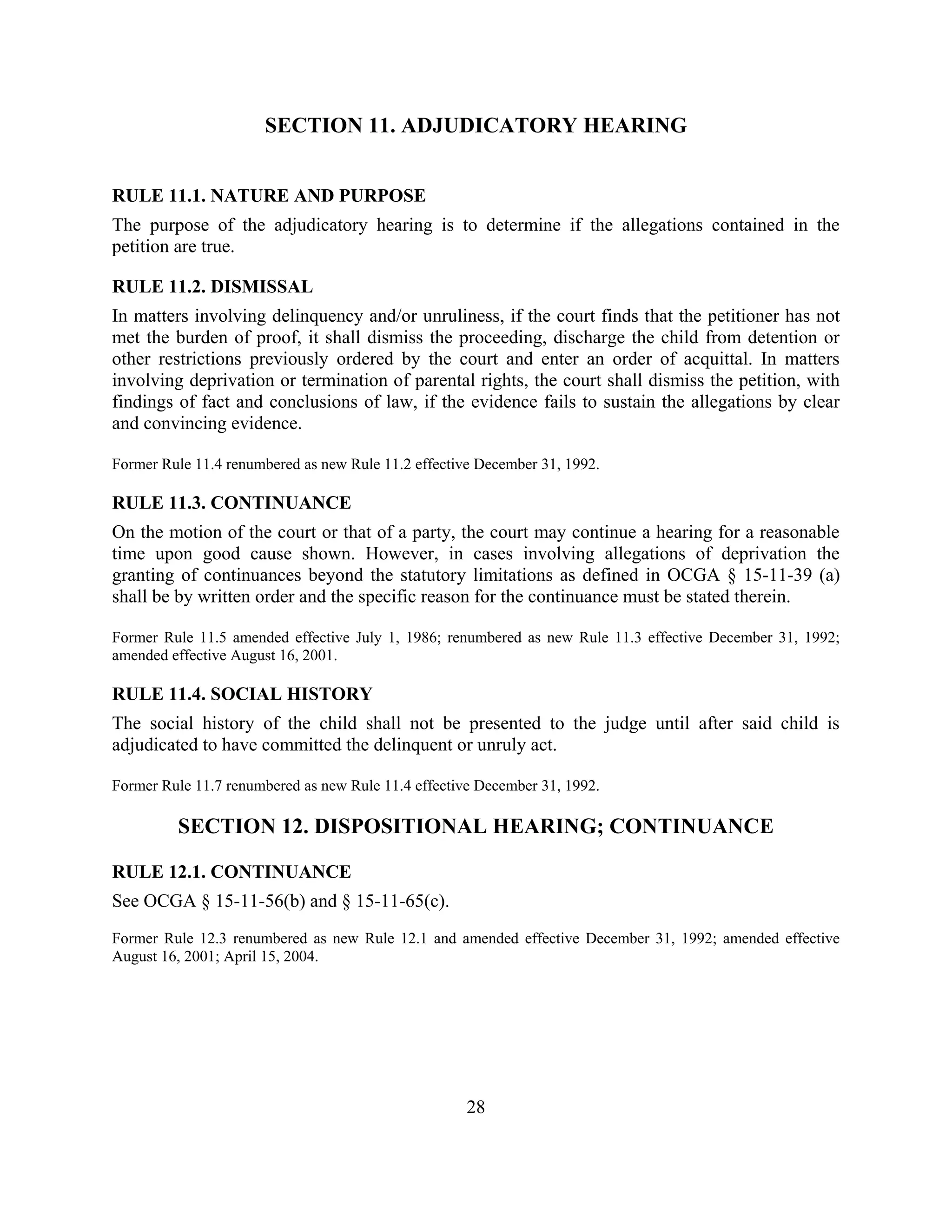 Uniform juvenile court rules 01 22-13 | PDF