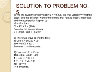 Uniformly accelerated motion | PPTX