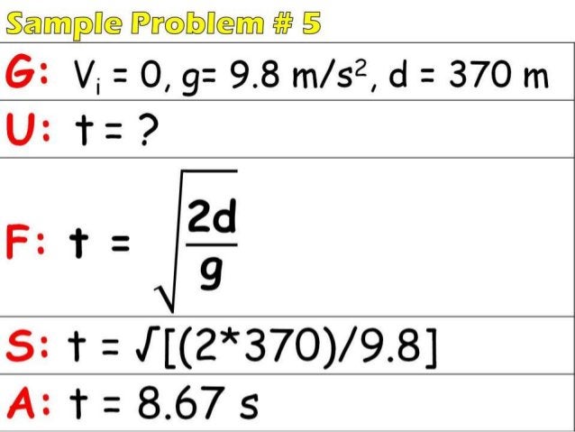 Uniformly accelerated motion (free fall) problems and solutions | PPTX ...