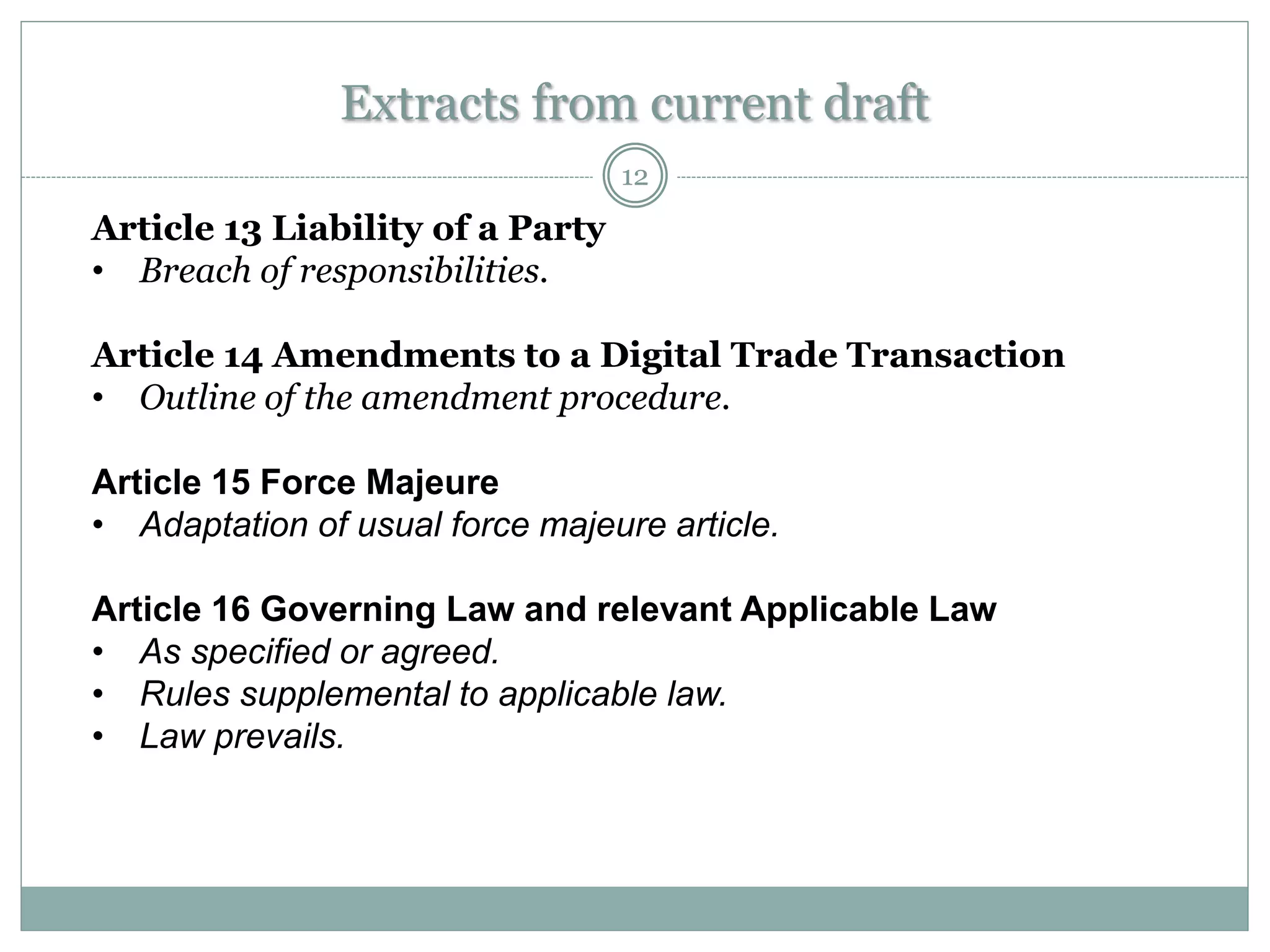 Uniform Rules for Digital Trade (URDT) | PPTX