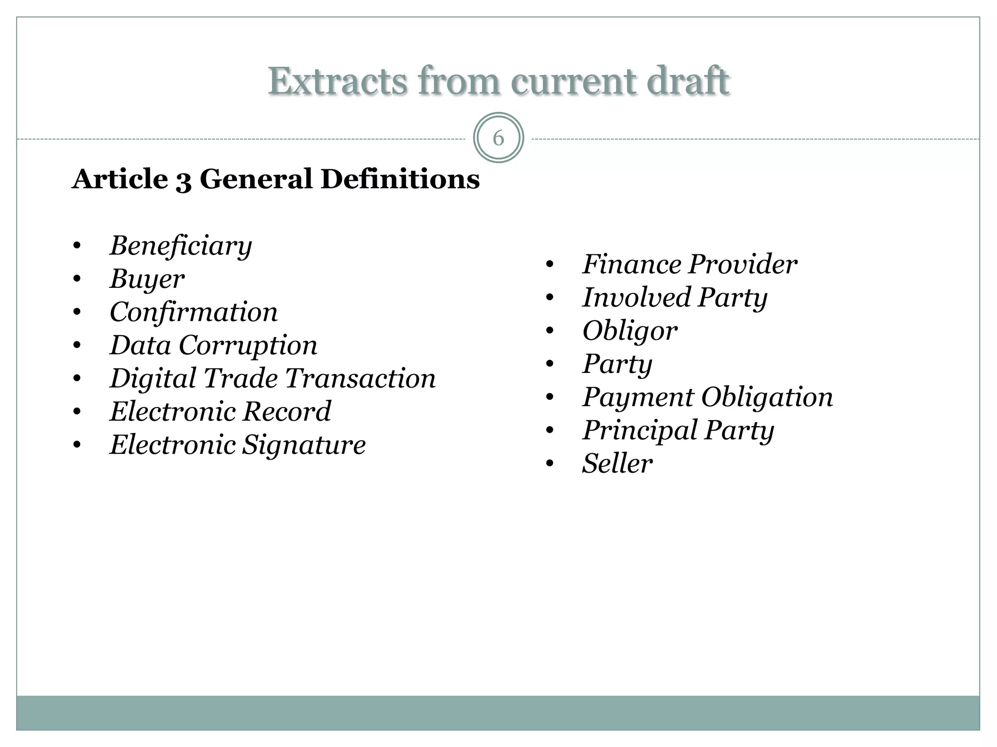 Uniform Rules for Digital Trade (URDT) | PPTX
