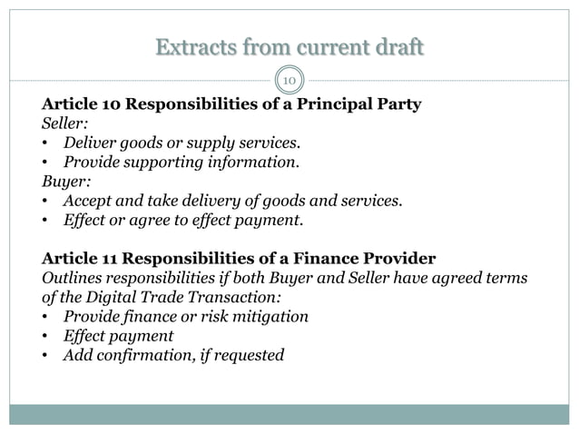 Uniform Rules for Digital Trade (URDT) | PPTX