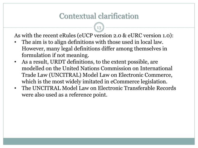 Uniform Rules for Digital Trade (URDT) | PPTX