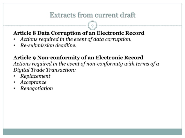 Uniform Rules for Digital Trade (URDT) | PPTX