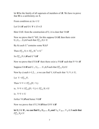 Uniform spaces -_riyas | PDF