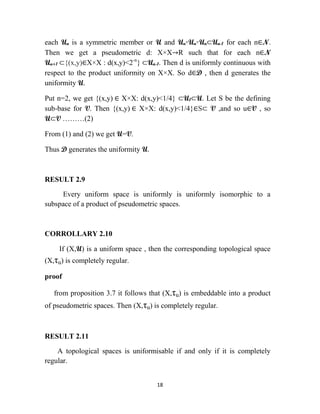 Uniform spaces -_riyas | PDF