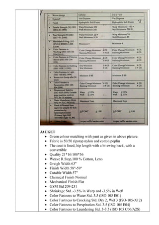 Uniform specs updated copy | PDF