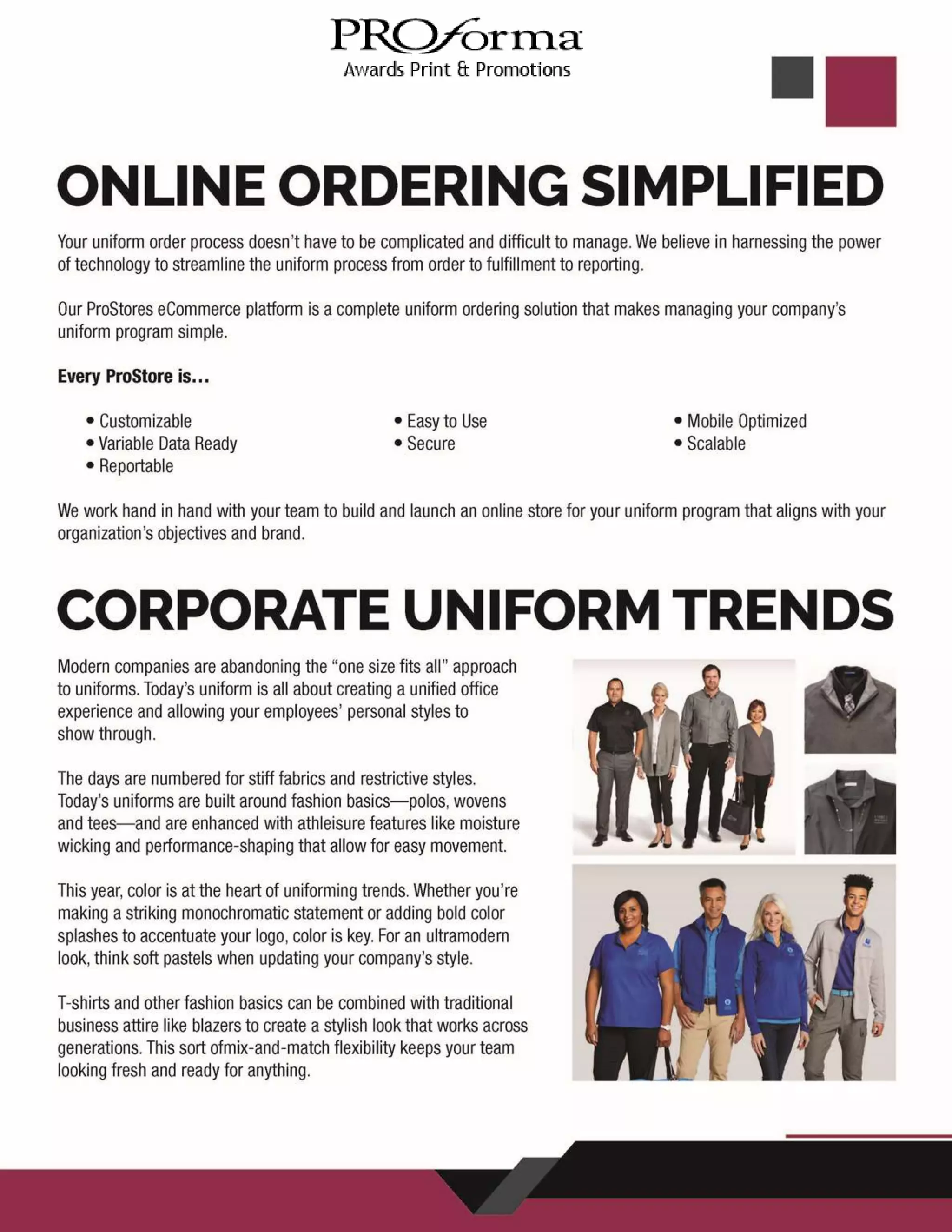Uniform Program Resource By Proforma Awards Print & Promotionspapp | PDF
